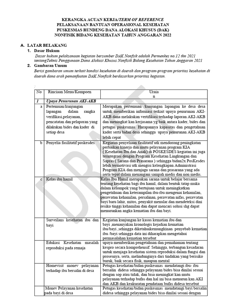 Contoh TOR-rundengeditan | PDF