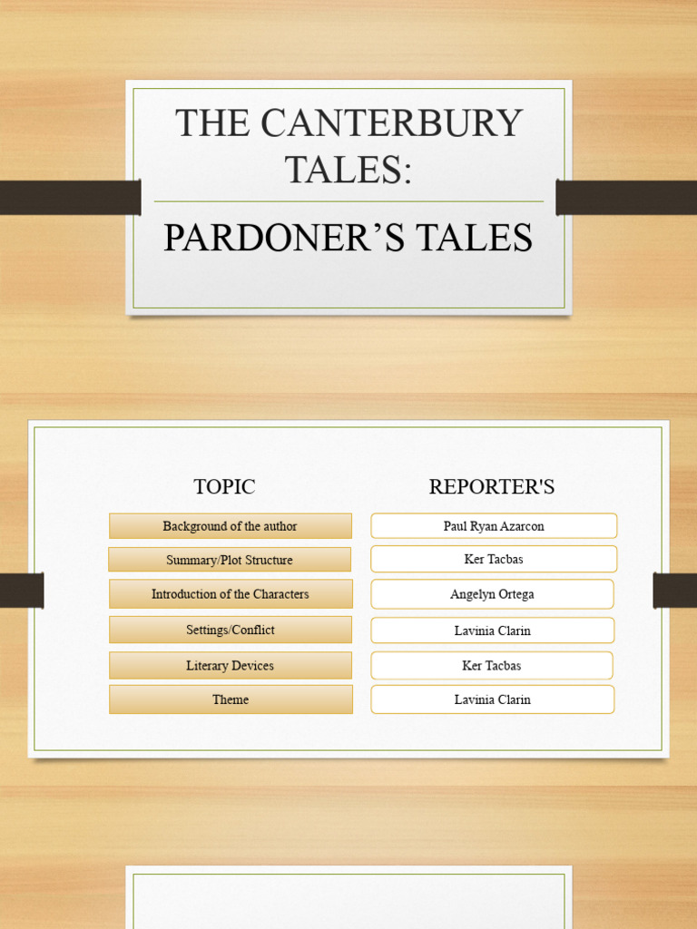 Themes and Summary of Pardoner's Tale | PDF