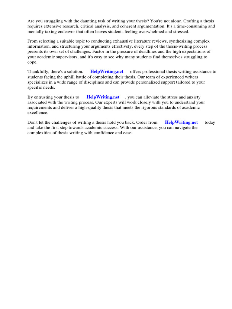 Thesis Help Online | PDF | Thesis