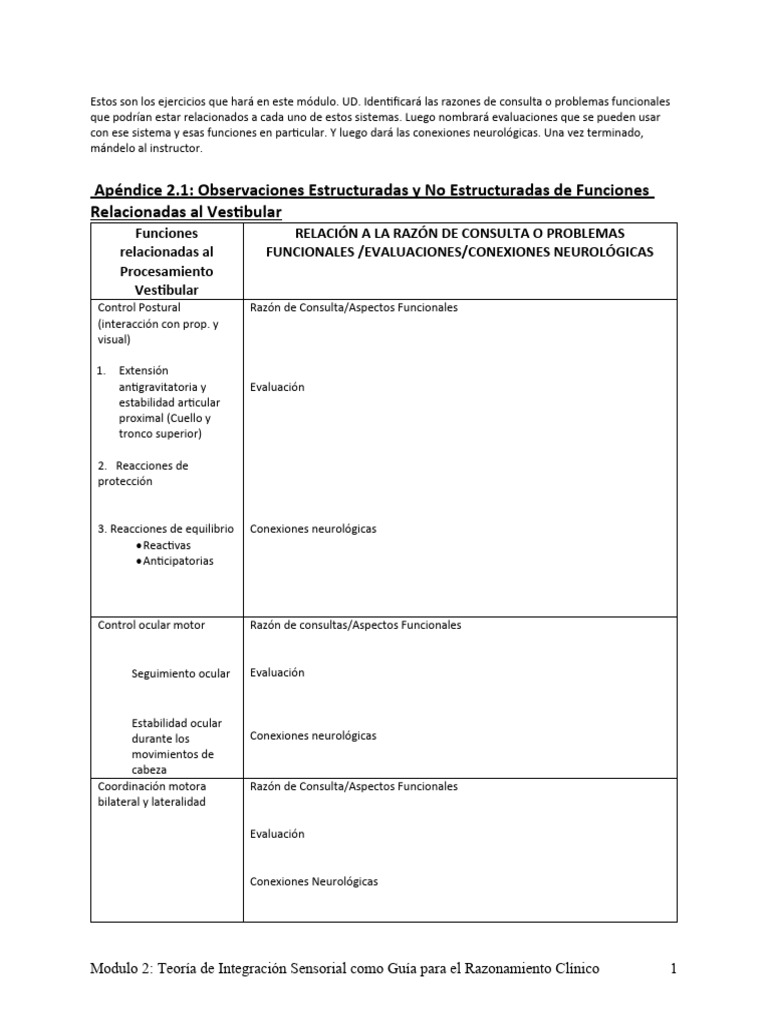 C2 - Spanish - Blankform - Exercise 2.1 2.2 2.3 | PDF | Neurología ...