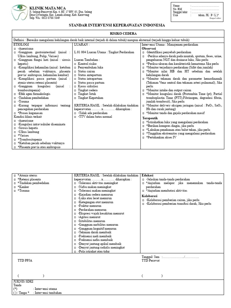 SIKI Risiko Perdarahan | PDF