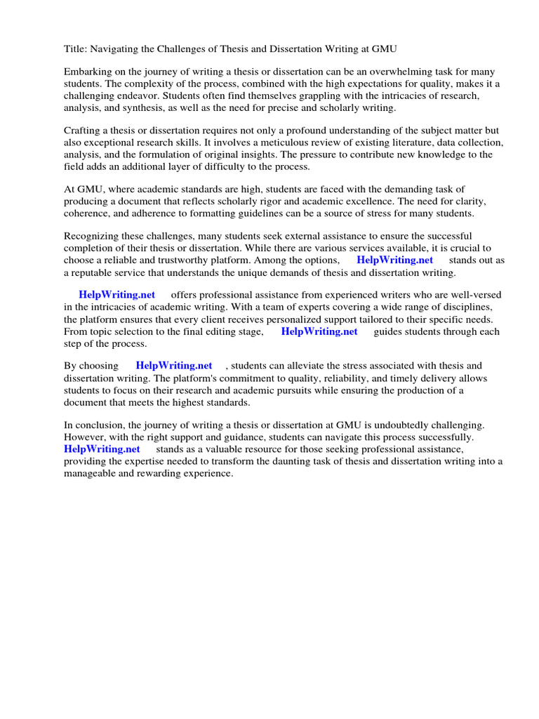 Thesis and Dissertation Help at GMU | PDF | Thesis | Lidar