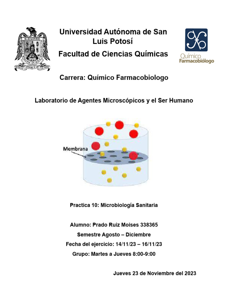 Reporte 10 Micro PDF | PDF | Microbiología | Química
