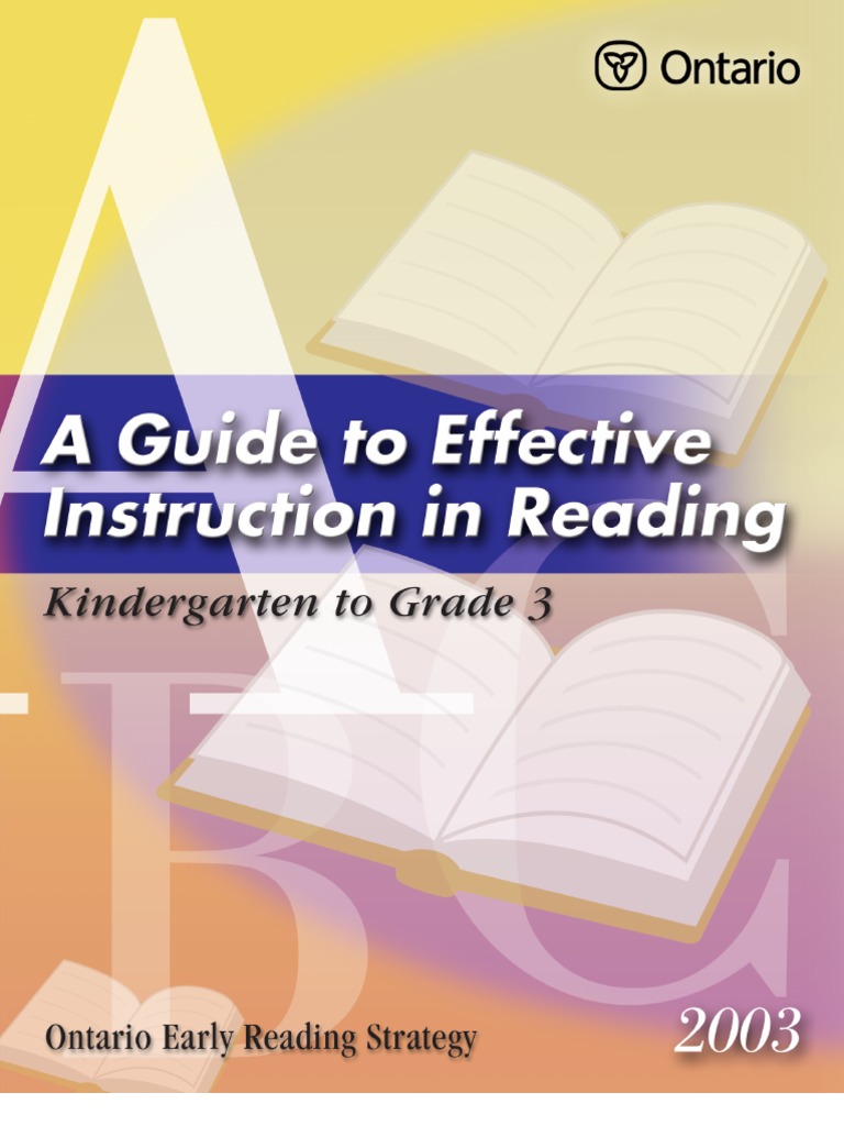 Guide To Effective Instruction in Reading Kindergarten To Grade 3 | PDF ...