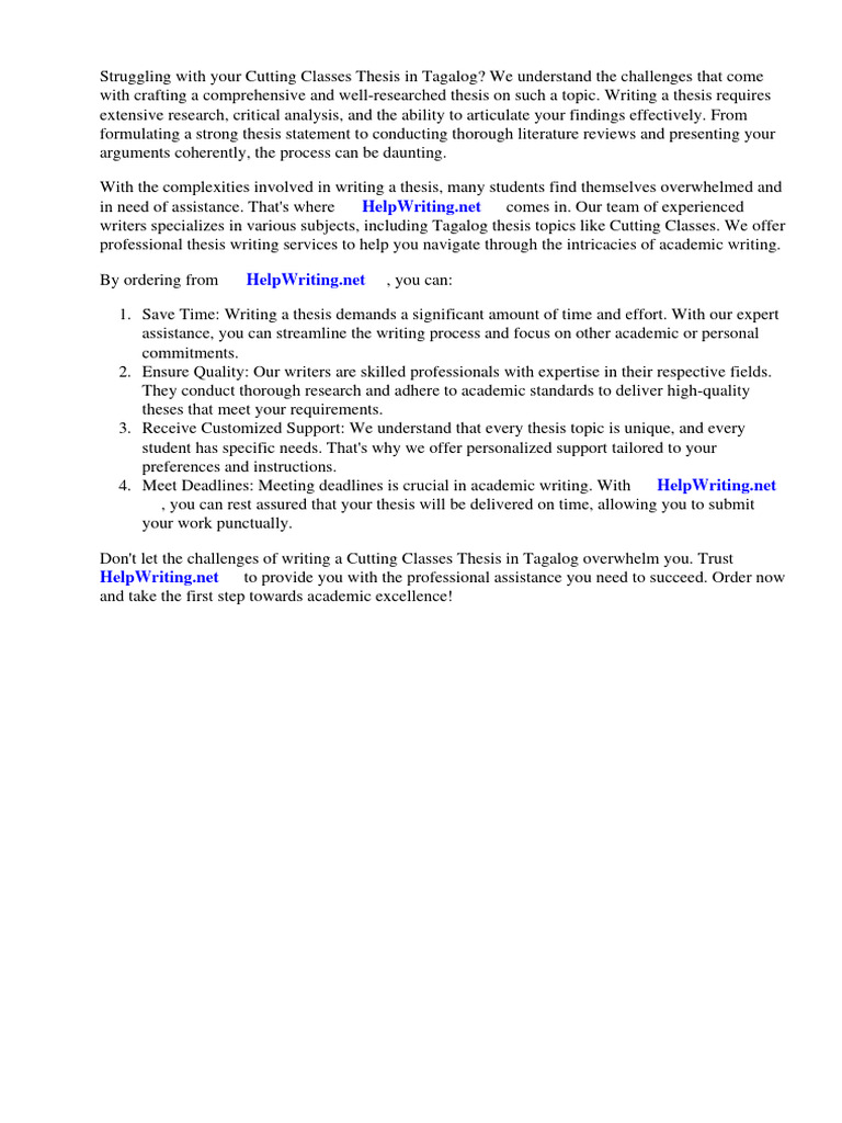 Cutting Classes Thesis Help In Tagalog Pdf Tagalog Language Thesis 4023