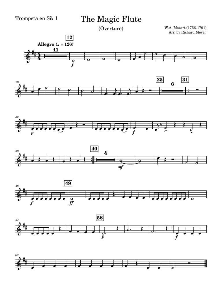 The Magic Flute-Partes - Tromeptas | PDF