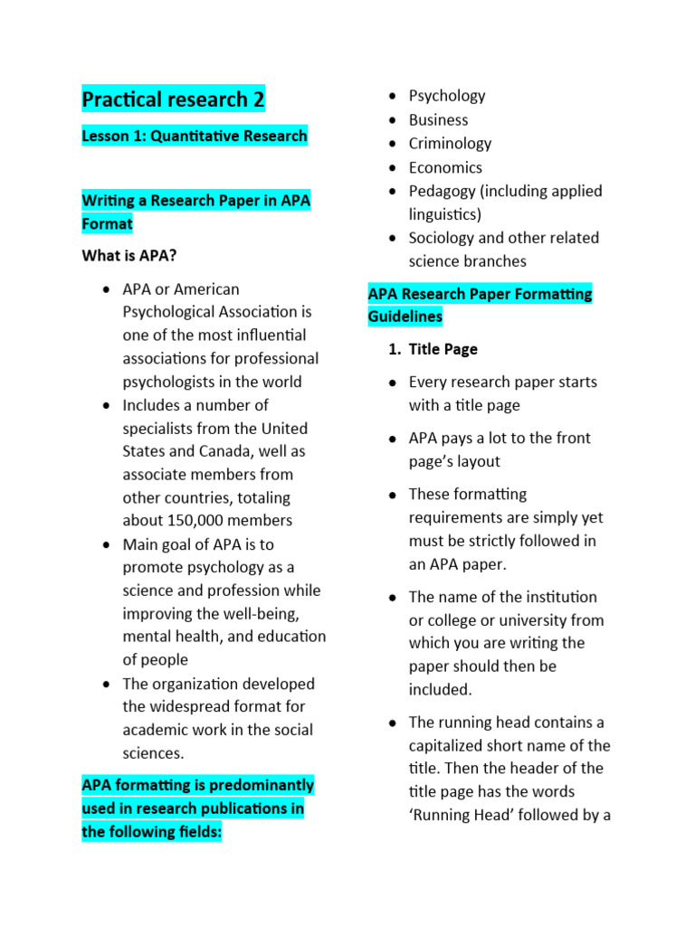 Practical Research 2 REVIEWER | PDF | Validity (Statistics) | Statistics