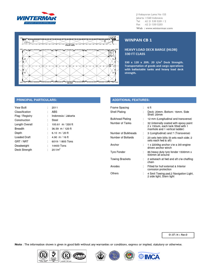 VP - HLDB Winpan Cb1 Rev. 0 | PDF | Ships | Shipping