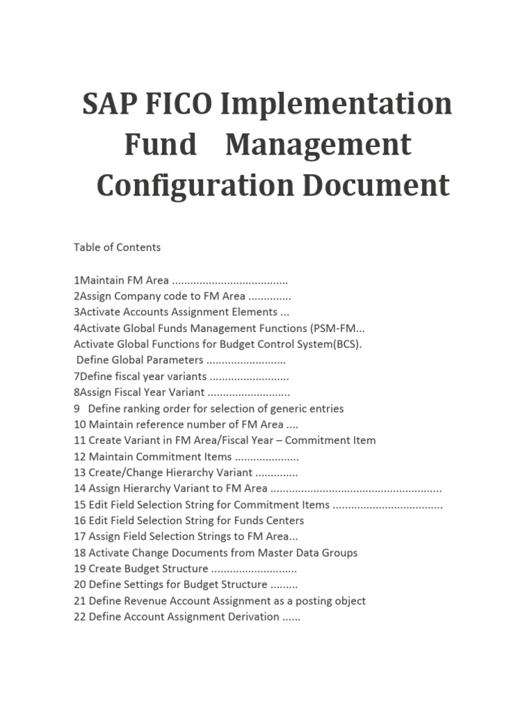 SAP Funds Management Configuration Guide | PDF | String (Computer ...