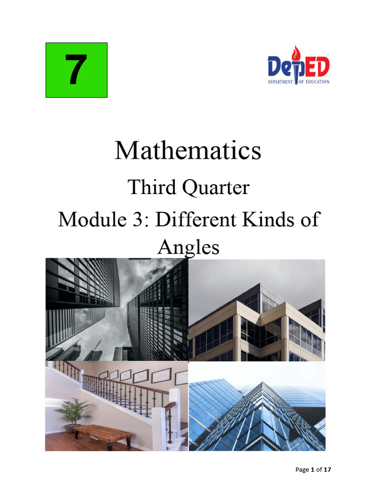 Math 7 - Quarter 3 - Module 3 | PDF | Angle | Copyright
