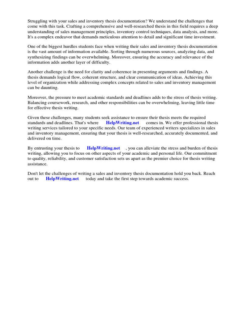 Sales and Inventory Thesis Documentation | PDF | Inventory | Databases