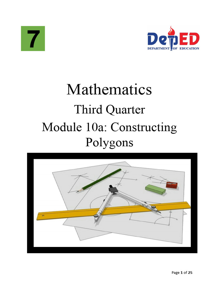 Math 7 - Quarter 3 - Module 10a | PDF | Triangle | Length