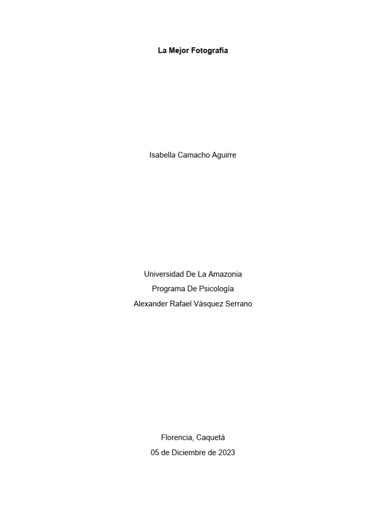 Ensayo Isabella Camacho | PDF