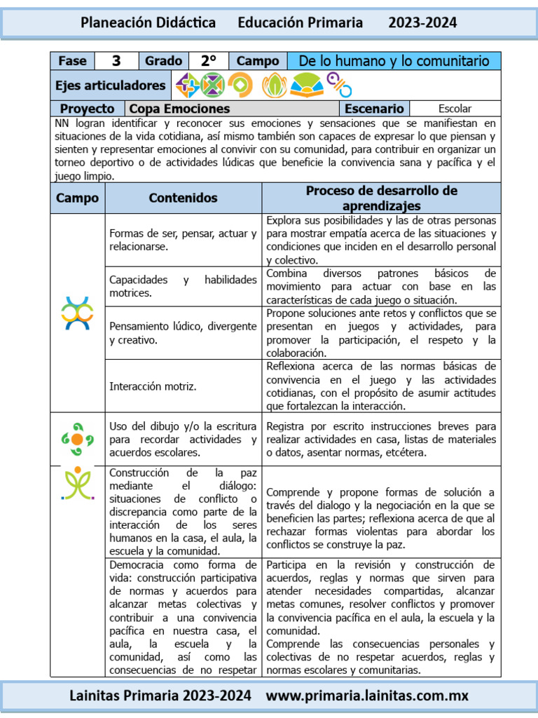 2do Grado Noviembre - Educación Física (2023-2024) | PDF