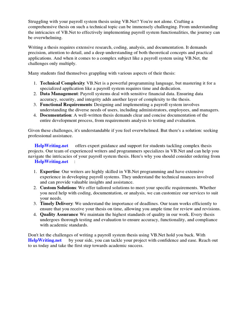 Payroll System Thesis Using | PDF | Payroll | Databases