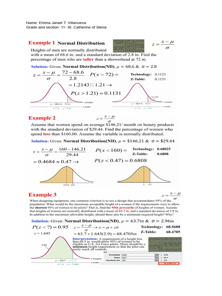 Statistics Examples | PDF