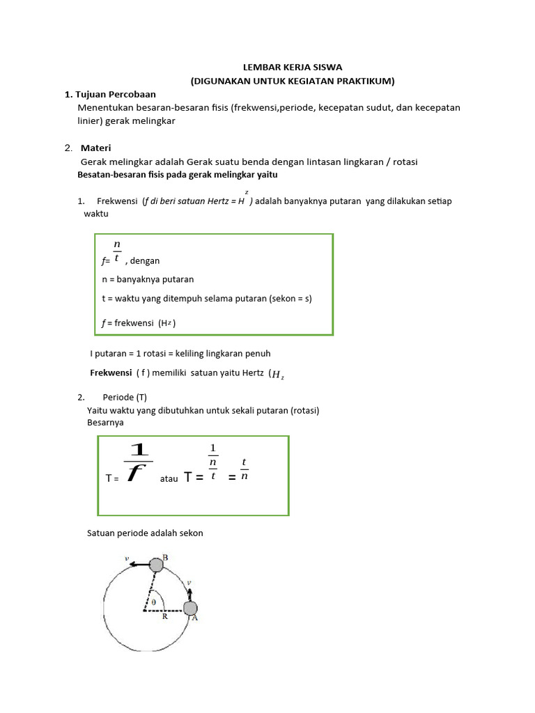 LKPD Gerak Melingkar Kls XI | PDF