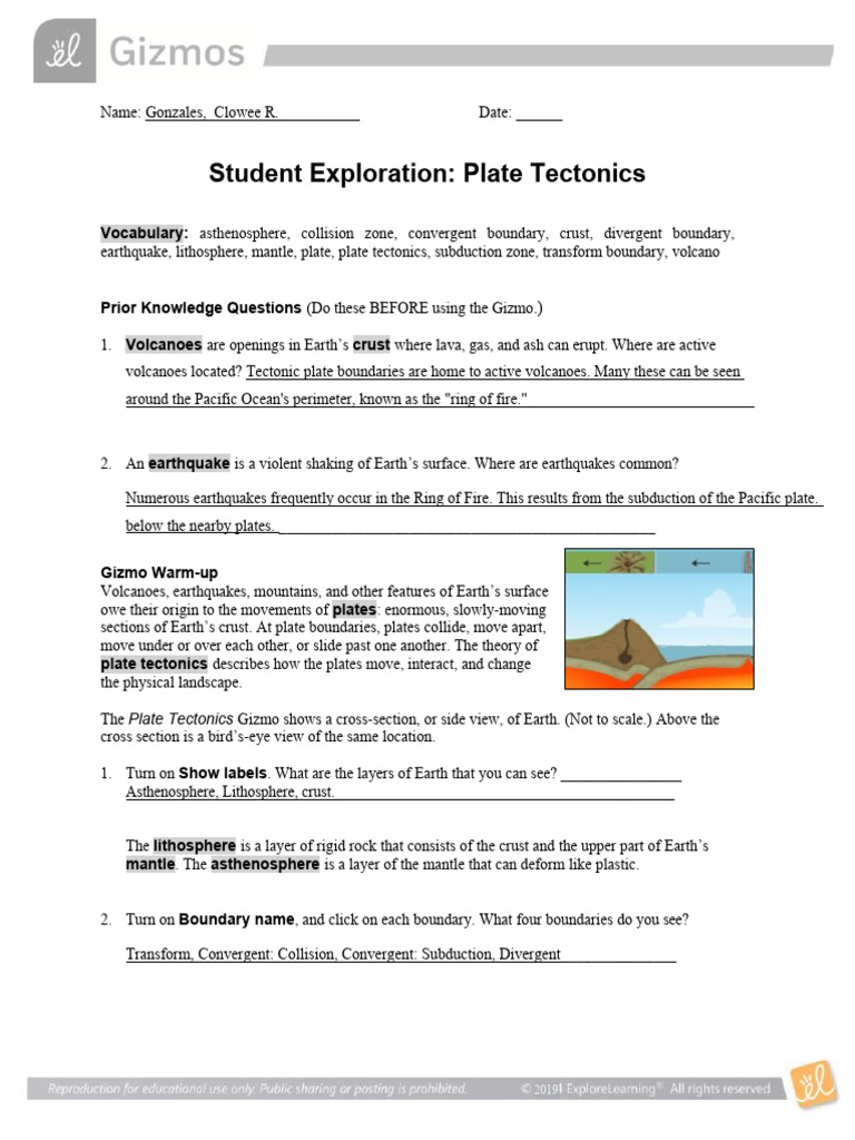 scirnce task | PDF | Plate Tectonics | Earth Sciences