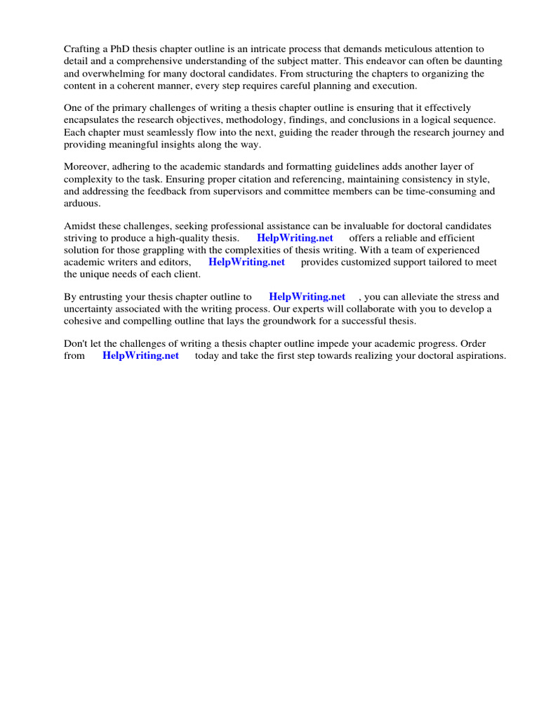 Phd Thesis Chapter Outline | PDF | Thesis | Artificial Intelligence