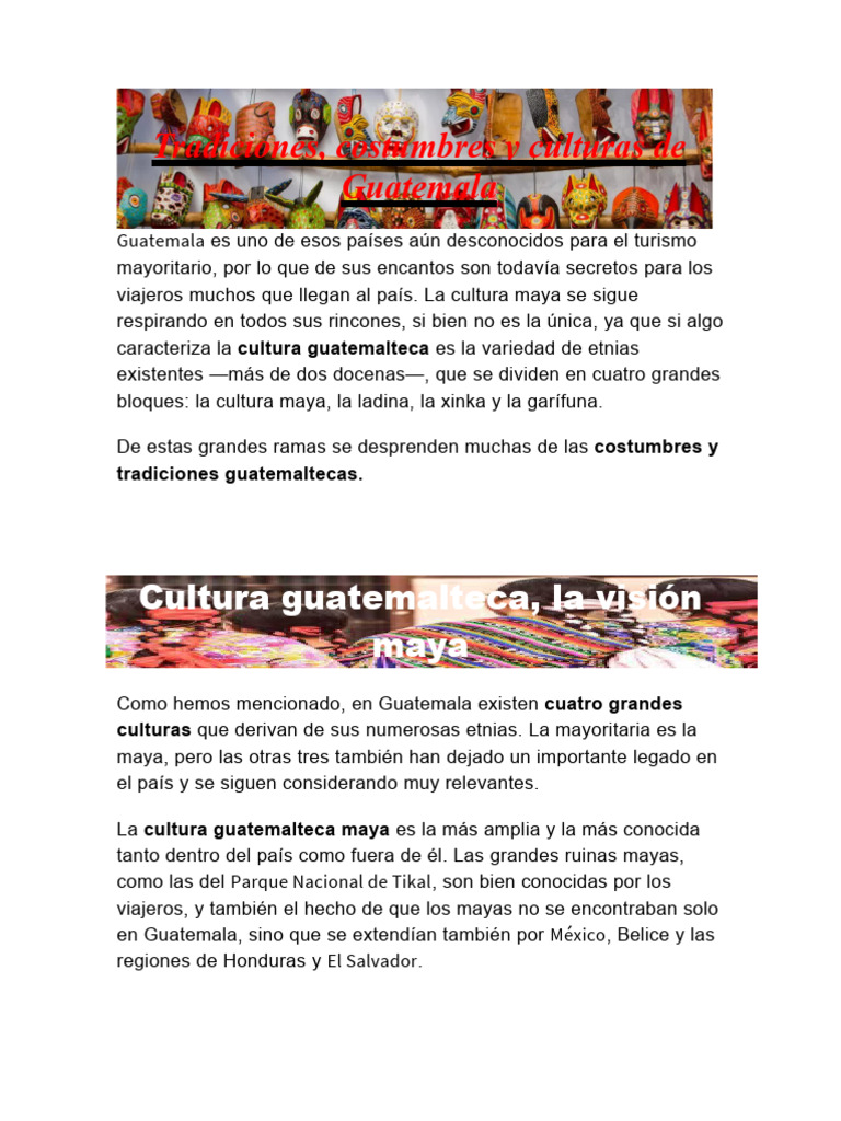 Cultura de Guatemala | PDF | Guatemala | Civilización maya