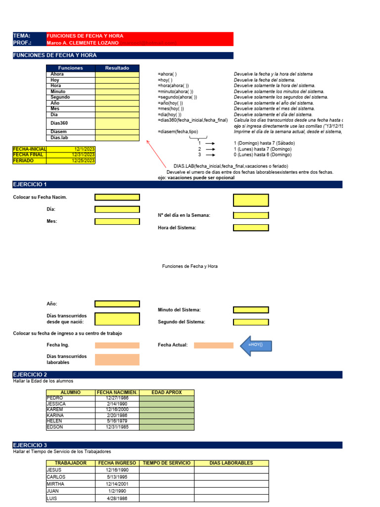 002 - Funciones de Fecha y Hora (Tarea 03) | PDF