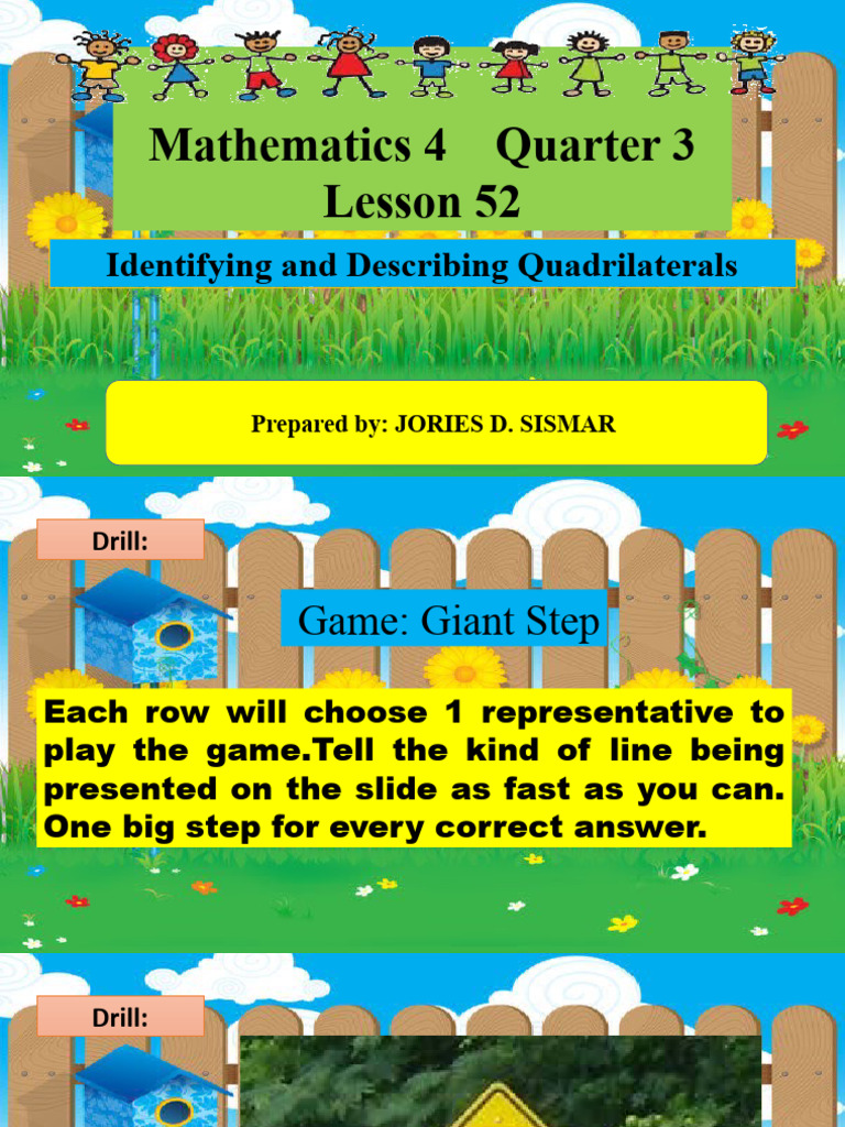 Math 4 Q3 Lesson 52 Describing Quadrilaterals | PDF | Rectangle ...