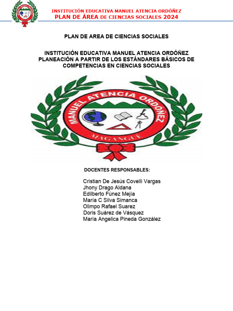 Programa Sociales 2024 Manuel Atencia Ordoñez | PDF | Constructivismo (filosofía de la educación ...