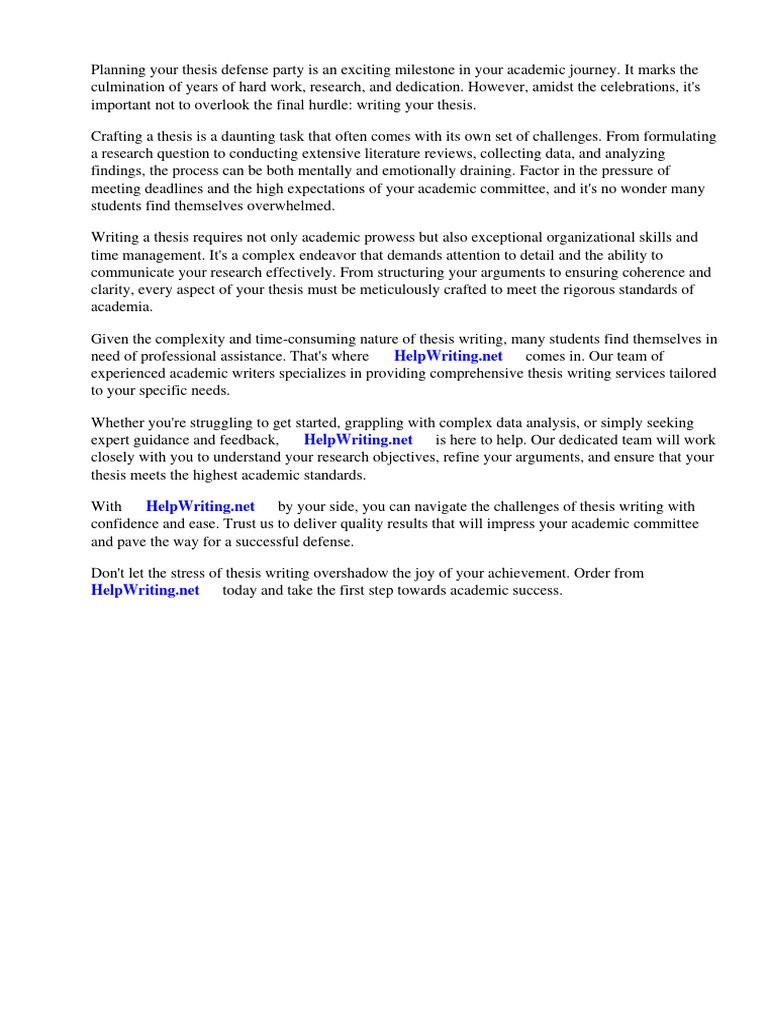 Thesis Defense Party Invitation | PDF | Thesis | Blog