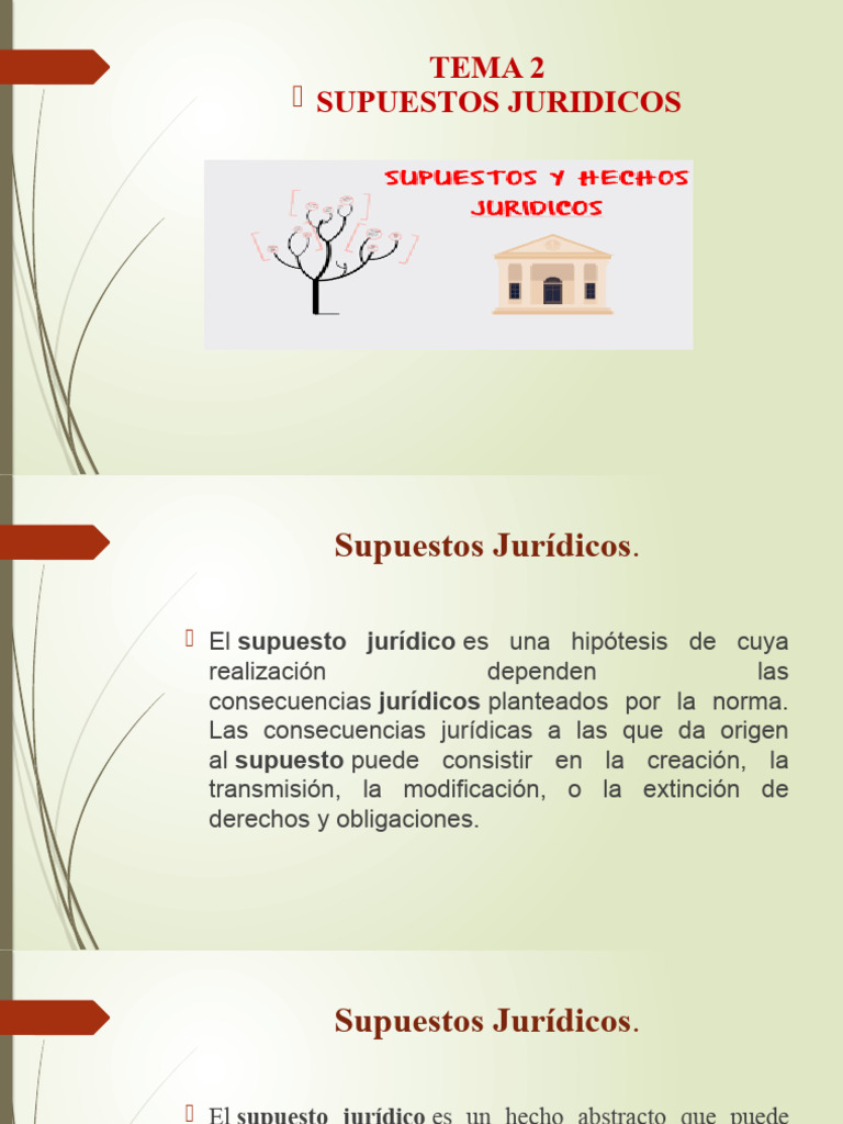 Supuestos Jurídicos: Definición y Ejemplos | PDF | Causalidad | Derecho ...