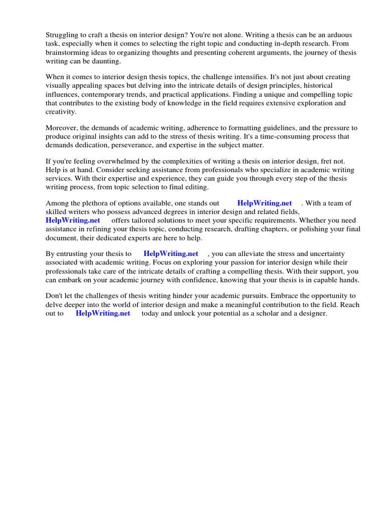 Thesis Topics Interior Design | PDF | Corporate Social Responsibility ...