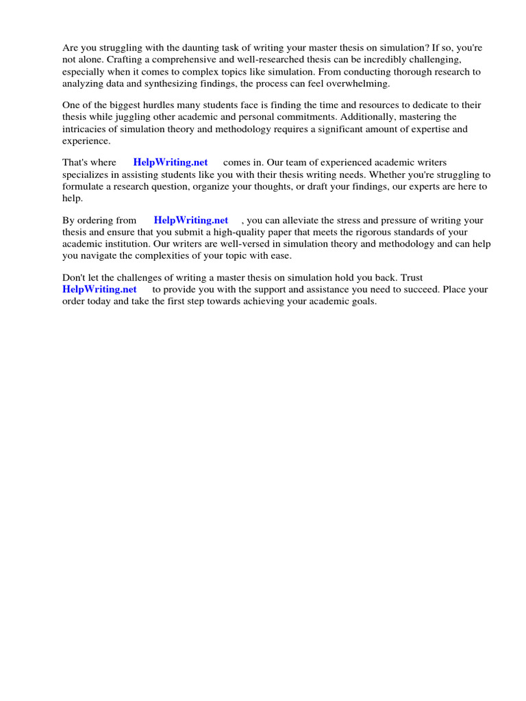 Master Thesis Simulation | PDF | Simulation | Algorithms Master Thesis Simulation | PDF | Simulation | Algorithms