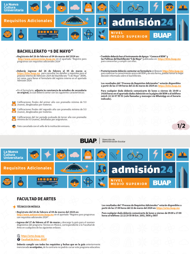 Requisitos Adicionales NMS Admision 2024 | PDF