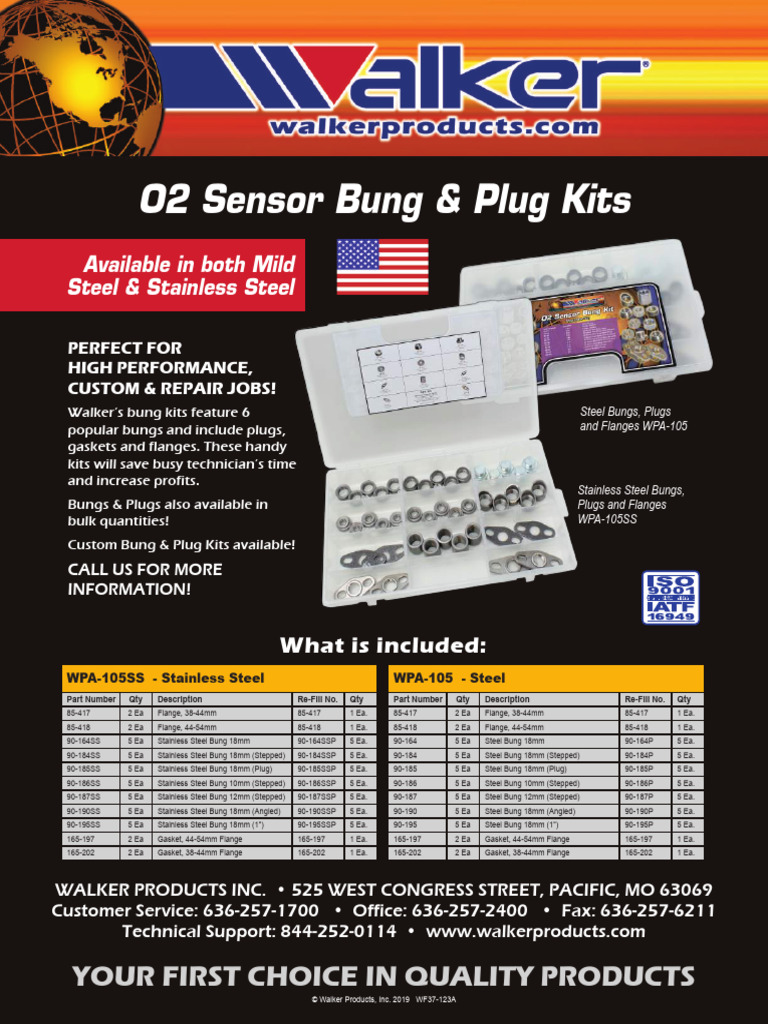 O2 Sensor Bungs Flier Wf37-123a | PDF | Mechanical Engineering ...