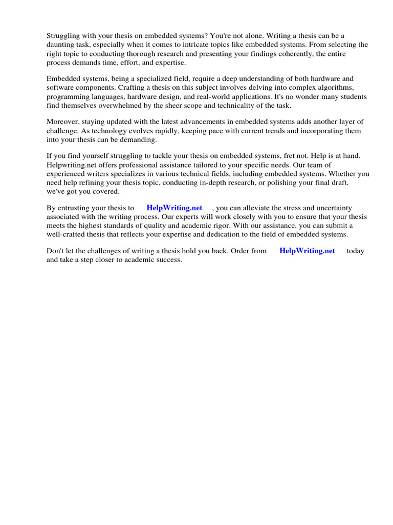 Thesis Topics Embedded Systems | PDF | Embedded System | Microcontroller