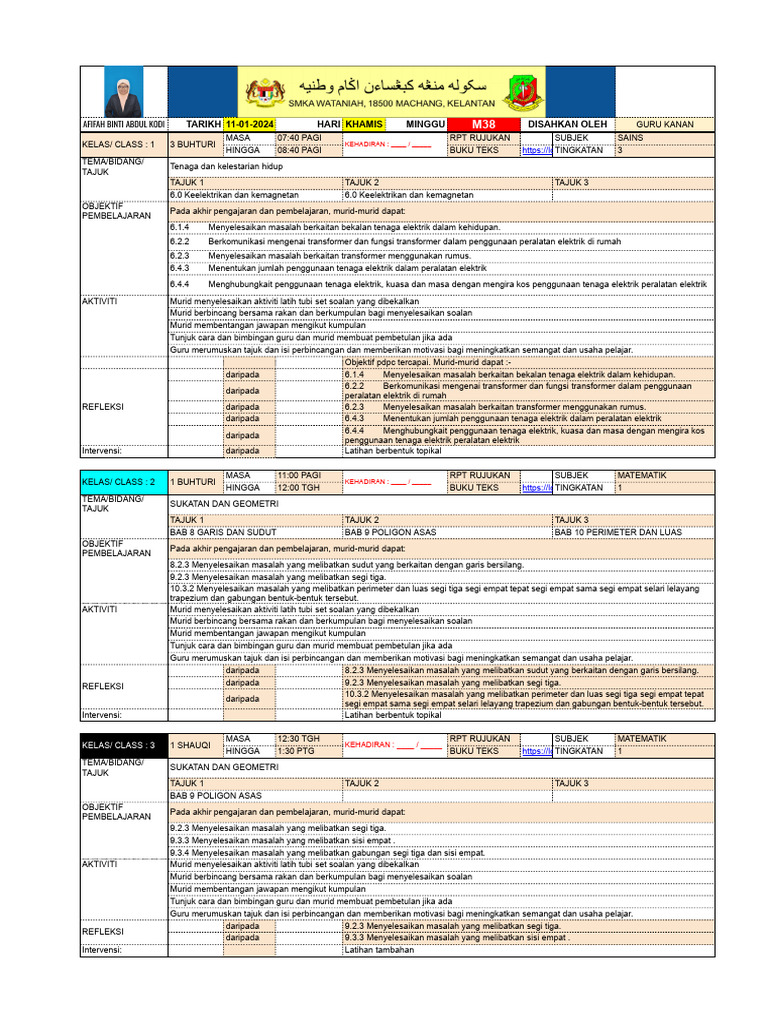 M38 Khamis - Google Sheets | PDF