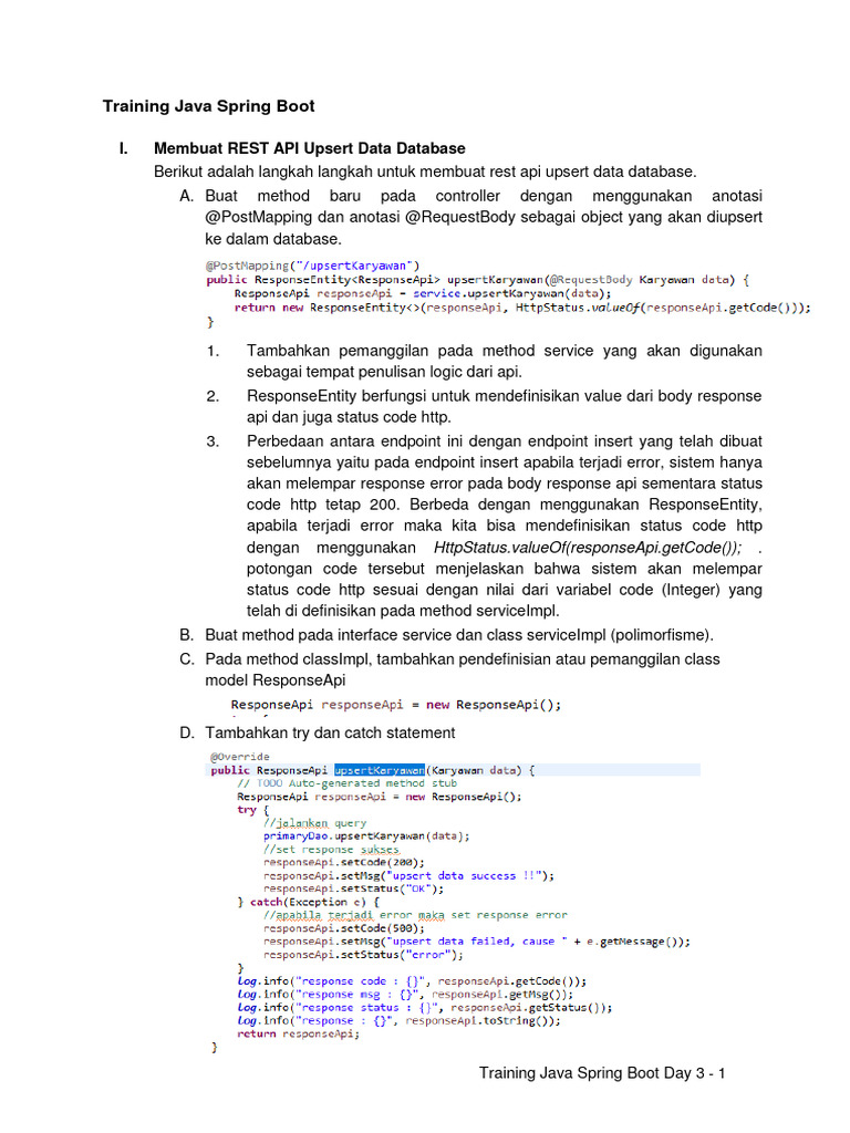 Modul Training Java Spring Boot Day - 3 | PDF