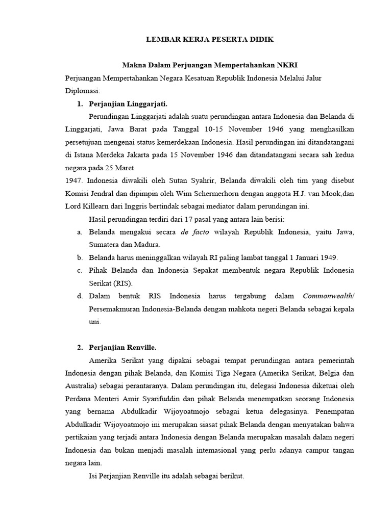 Isi Perjanjian Linggarjati dan KMB | PDF | Politik | Perjalanan