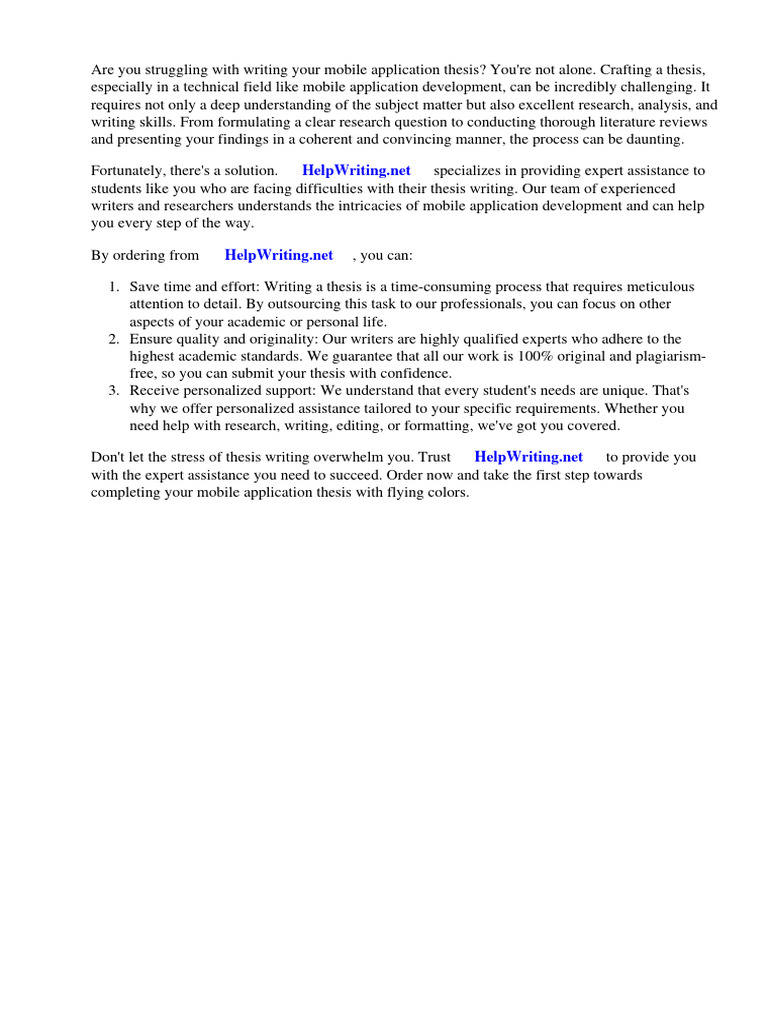 Mobile Application Thesis Example | PDF | Mobile Phones | 3 G