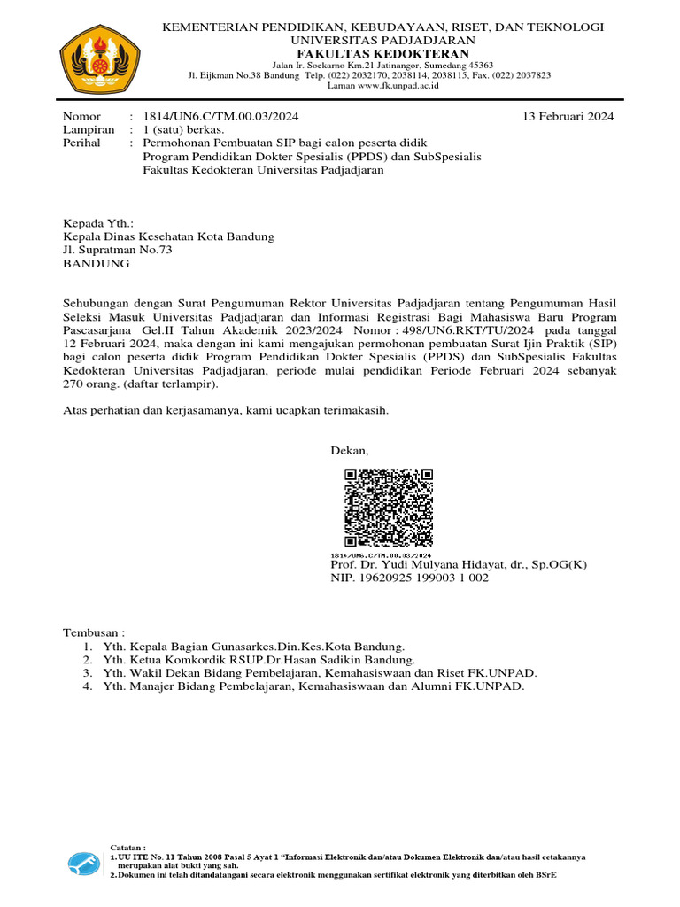 Surat Kelulusan PPDS | PDF