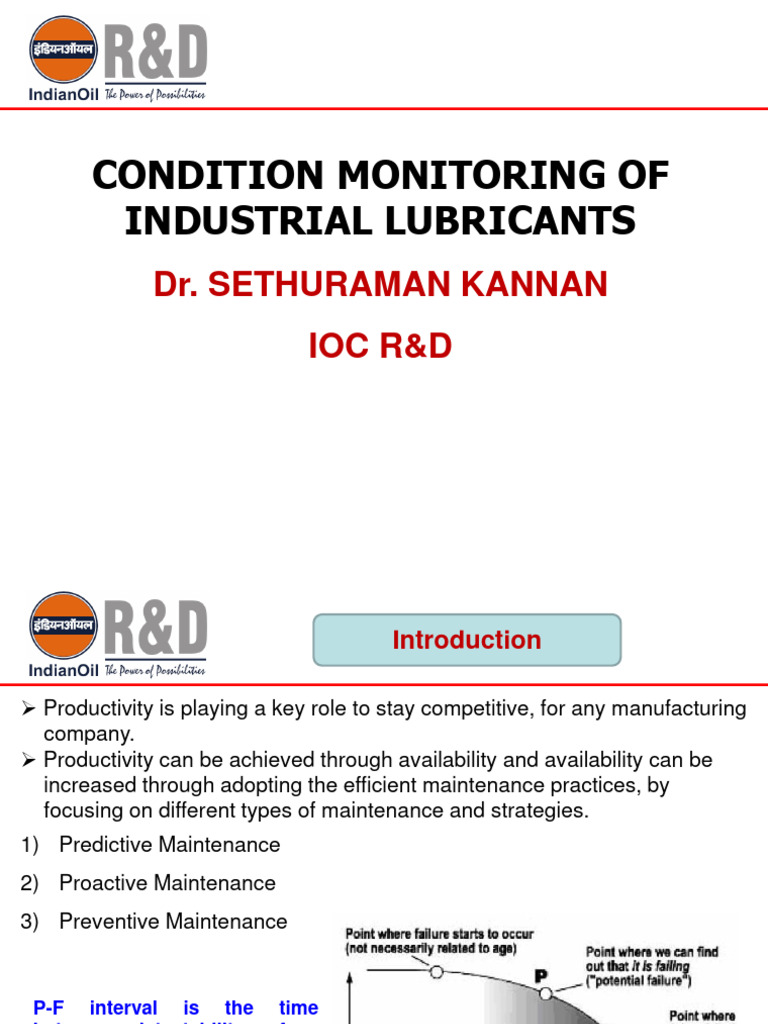 Industrial Oils Condition Monitoring | PDF | Wear | Lubricant