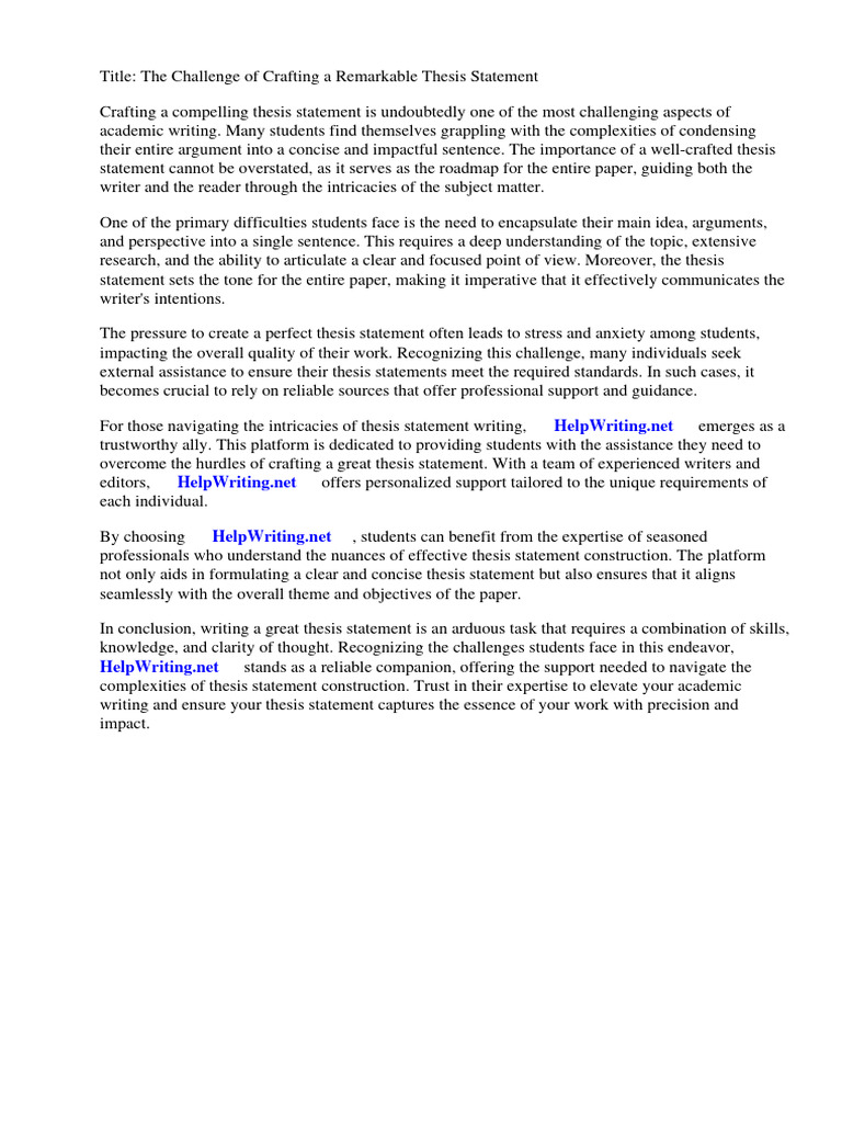 Mastering Thesis Statement Crafting | PDF | Essays | Thesis