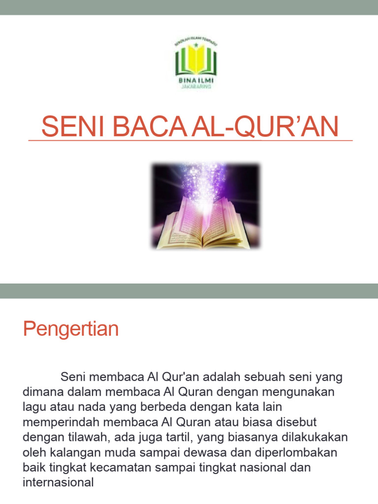 Seni Membaca Al-Qur'an: Macam Lagu | PDF | Seni & Disiplin Bahasa | Seni