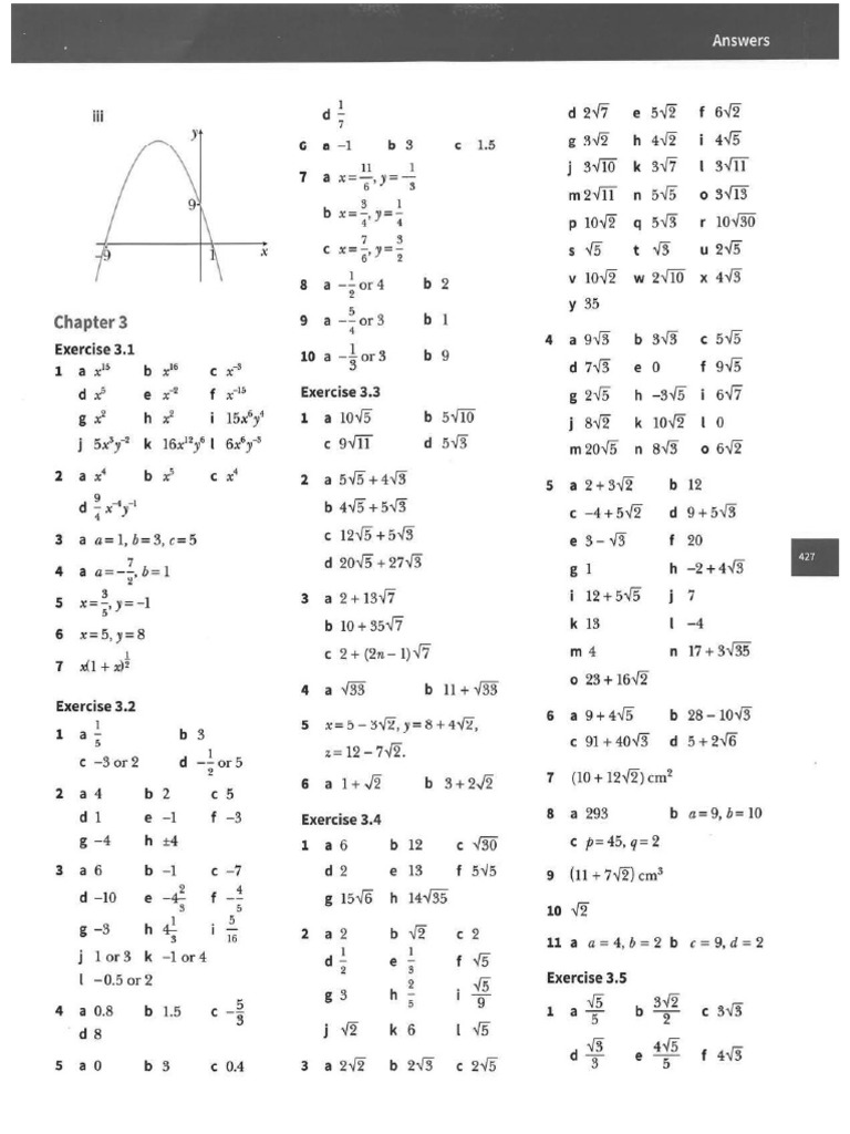 Chapter 3 Indices And Surds Key Pdf