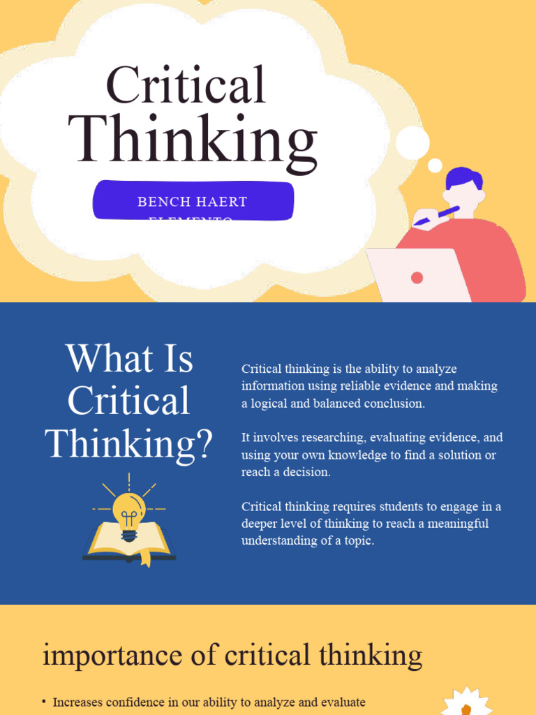 Critical Thinking Skills For Students Education Presentation in White ...