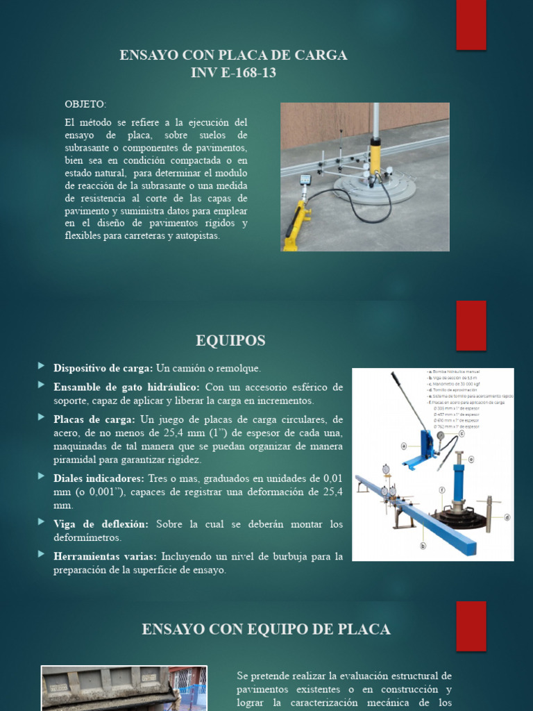 Ensayo Con Equipo de Placa de Carga | Descargar gratis PDF | Ciencias ...
