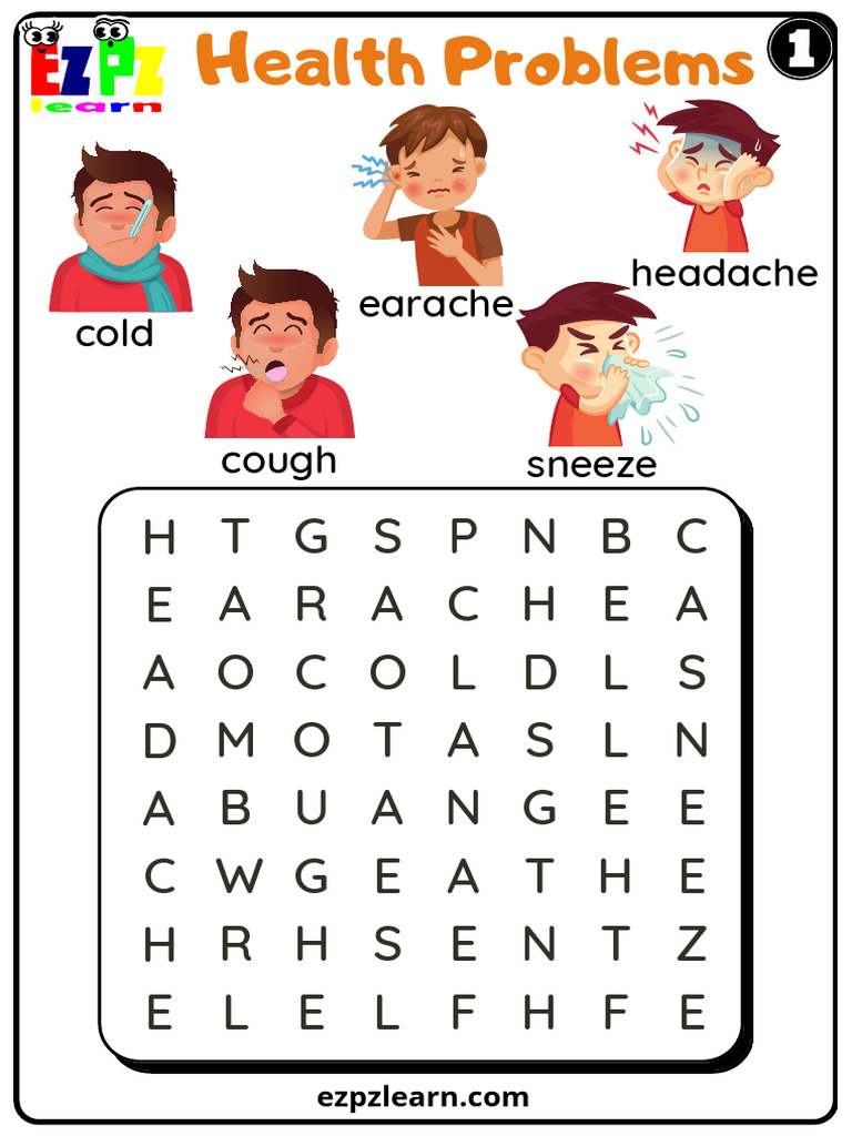 1 Health Problems Word Search | PDF
