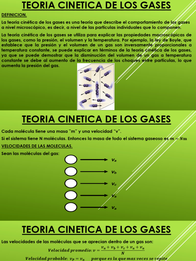 Teoria Cinetica de Los Gases | PDF