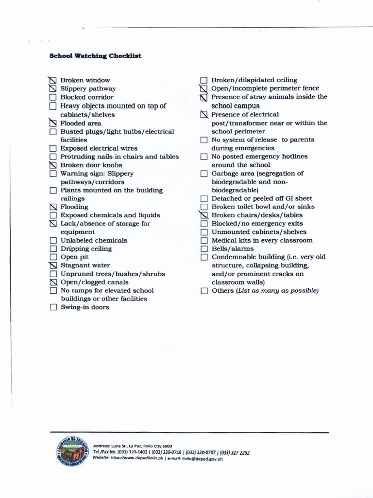 Consolidated Checklist | PDF