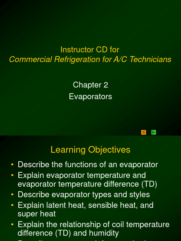 Instructor CD Comercial Refrigeration For A:C Technicians Chapter 2 Evaporations | PDF ...