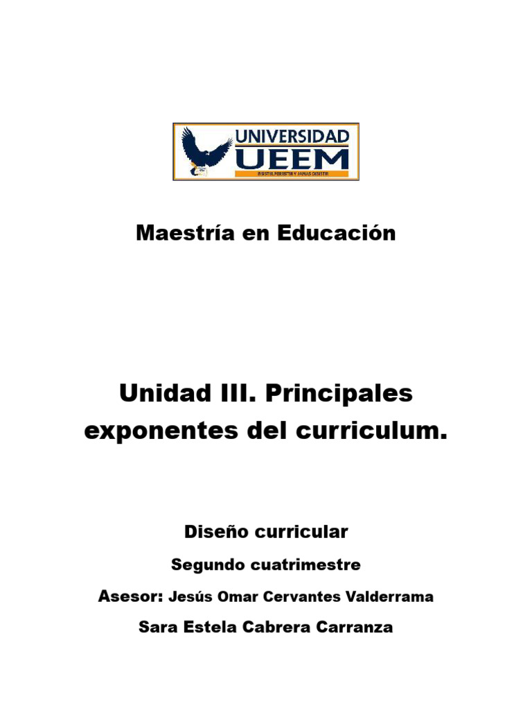 unidad III | PDF | Aprendizaje | Plan de estudios